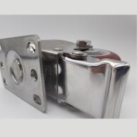 China 304 Stainless Steel Medium Duty Caster 5 Inch PU Wheel 200kg Load Capacity Swivel Locking for sale