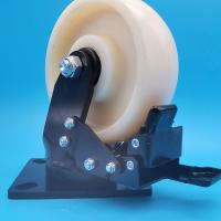 China Heavy Duty Nylon Swivel Caster Wheels 4 Inch 300kg Load Non Marking Trolley Castors for sale