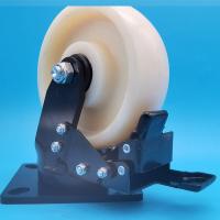 China Extra Heavy Duty PA Nylon Industrial Caster 6 Inch with Brake Swivel Fixed 6202 Bearing 800kg Load Capacity for sale