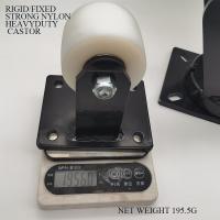 China Heavy Duty Nylon Wheel Caster 80mm 1000kg Load Rigid Fixed Industrial Equipment Non Marking Wheels for sale