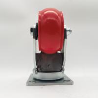 China Self-Returning Heavy Duty Caster 100mm PU Wheel Dual Bearing AGV Medical Caster for sale