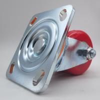 China Heavy Duty Dual Wheel Swivel Caster 100mm PU High Load Capacity 1-5 Ton Industrial Caster for sale