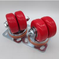 China Heavy Duty Dual Wheel Swivel Caster 100mm PU High Load Capacity 1-5 Ton Industrial Caster for sale