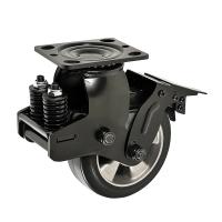 China Dual Spring Rubber Extra Heavy Duty Caster 8 Inch 350kg Load Aluminum Core for Automotive Assembly Lines for sale