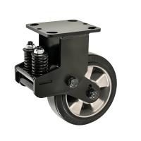 China Dual Spring Rubber Extra Heavy Duty Caster 8 Inch 350kg Load Aluminum Core for Automotive Assembly Lines for sale