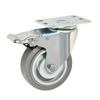 China Heavy Duty Industrial Caster 50mm to 200mm TPR Wheel PP Core 85 Shore A for sale