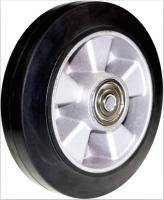 China Heavy Duty Industrial Caster Wheel 75-300mm Elastic Rubber Aluminum Core Non-Marking 80-700kg for sale