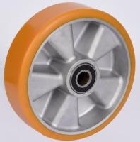 China European PU Heavy Duty Industrial Caster Aluminum Core Wheel 1100kg Load Capacity 250mm for sale