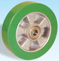 China European PU Heavy Duty Industrial Caster Aluminum Core Wheel 1100kg Load Capacity 250mm for sale
