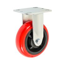 China Lightweight Medium Weight Round Red PP Wheel Heavy Duty Industrial Caster 100mm to 200mm Diameter for sale