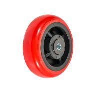 China Lightweight Medium Weight Round Red PP Wheel Heavy Duty Industrial Caster 100mm to 200mm Diameter for sale