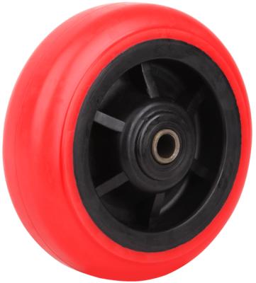 China Lightweight Medium Weight Round Red PP Wheel Heavy Duty Industrial Caster 100mm to 200mm Diameter for sale