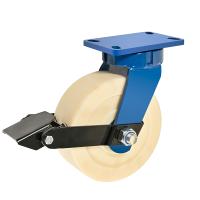 China MC Nylon Heavy Duty Caster Wheel 4 Inch 800kg Load Capacity Oil Grease Resistant for sale