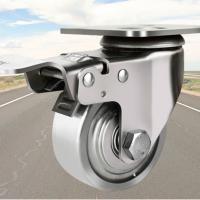 China Stainless Steel 304 Heavy Duty Caster Wheels 4-8 Inch 450-800kg Load Capacity for sale