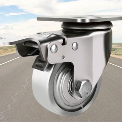 China Stainless Steel 304 Heavy Duty Caster Wheels 4-8 Inch 450-800kg Load Capacity for sale