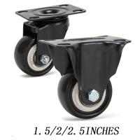 China 40mm 50mm 63mm PVC Furniture Caster Threaded Stem Wheel 35kg 50kg 80kg Load Capacity Office Chair Bookshelf Bed for sale