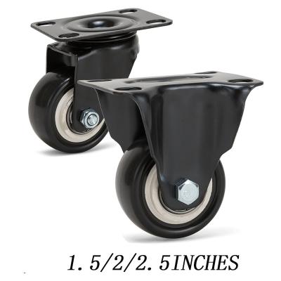 China 40mm 50mm 63mm PVC Furniture Caster Threaded Stem Wheel 35kg 50kg 80kg Load Capacity Office Chair Bookshelf Bed for sale