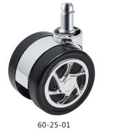 China Lockable Swivel Plastic Caster Wheels 40mm 50mm with Ball Bearing for Furniture Office Chairs for sale