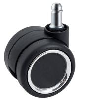 China Lockable Swivel Plastic Caster Wheels 40mm 50mm with Ball Bearing for Furniture Office Chairs for sale