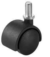 China Lockable Swivel Plastic Caster Wheels 40mm 50mm with Ball Bearing for Furniture Office Chairs for sale