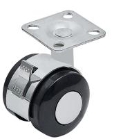 China Lockable Swivel Plastic Caster Wheels 40mm 50mm with Ball Bearing for Furniture Office Chairs for sale