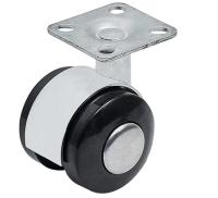 China Lockable Swivel Plastic Caster Wheels 40mm 50mm with Ball Bearing for Furniture Office Chairs for sale