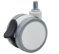 China Lockable Swivel Plastic Caster Wheels 40mm 50mm with Ball Bearing for Furniture Office Chairs for sale