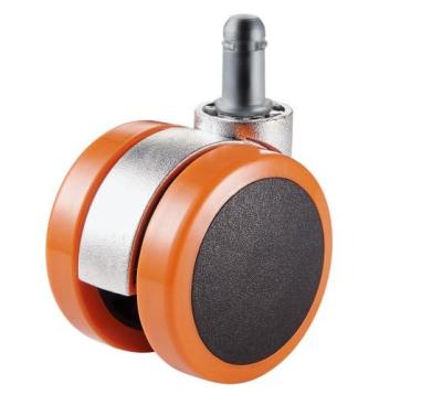 China 60mm Anti-Shock Threaded Stem Caster Wheel Set 5pcs Quiet Swivel Casters for Office Chair for sale