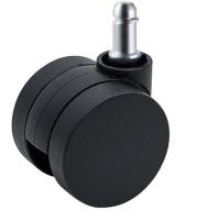 China 55mm Threaded Stem Caster Wheels Light Duty Swivel Set 5pcs 40kg Load Capacity Office Chair for sale