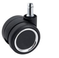 China 55mm Threaded Stem Caster Wheels Light Duty Swivel Set 5pcs 40kg Load Capacity Office Chair for sale