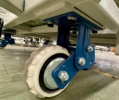 China High Elasticity Pu Wind-fire Wheel Industrial Caster With Brake Dual Spring Shock-absorbing Automotive Packaging Assembly Line for sale
