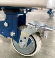 China High Elasticity Pu Wind-fire Wheel Casters Swivel Castor With Brake Dual Spring Shock-absorbing Automotive Packaging  Industrial for sale