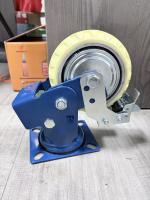 China Heavy Duty PU  Wheel Industrial Caster Swivel Rigid Lockable Spring Loaded Caster 6 Inches Automotive Packaging Assembly Line for sale