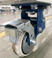 China Heavy Duty PU  Wheel Industrial Caster Swivel Rigid Lockable Spring Loaded Caster 6 Inches Automotive Packaging Assembly Line for sale