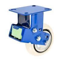 China Anti Shock-absorbing Industrial Machinery Caster Wheels OEM Caster Aviation Aluminum Core White PU Wheels Instrument Case Swivel Caster for sale