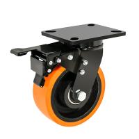 China Extra Heavy Duty Casters Anti Absorbing Replacement Wheel For Forklift  Industrial Heavy Machine Caster Logistics Trolley Caster for sale