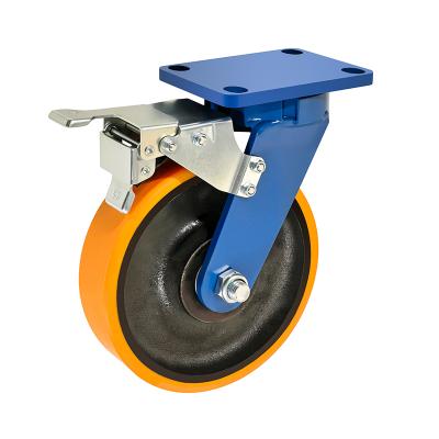 China Extra Heavy Duty Casters Anti Absorbing Replacement Wheel For Forklift  Industrial Heavy Machine Caster Logistics Trolley Caster for sale