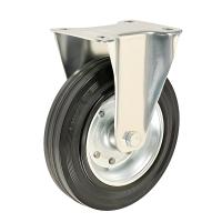 China Black Industrial  Heavy Duty Wheels Oil Resistant Rubber Wheels 200kg For Carts Hand Trucks Forklifts Factory Direct Worldwide Shipping for sale