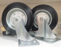 China Black Industrial  Heavy Duty Wheels Oil Resistant Rubber Wheels 200kg For Carts Hand Trucks Forklifts Factory Direct Worldwide Shipping for sale