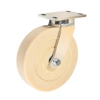 China 6/8/10/12 Inch Extra Heavy Duty Cast Nylon Industrial Caster Wheels 3000kg Load 75mm Wheel Width Monolithic Mc Nylon Manufacturer Warehouse-trolley for sale