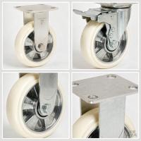 China Heavy Duty 6 Inch Stainless Steel 304 Caster Wheels with Aluminum Core PU 400kg Load Capacity Corrosion Resistant for Seafood  Marine Industry for sale