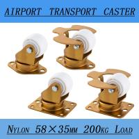 China 58mm 200 Kg Load  Diamond Base Plate Caster Airport Transport Caster Air Cargo Nylon Caster Wheel Ground Support Equipment Caster for sale