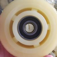 China 4Inch Korean Style Red Plastic Core PP Caster Loading 200kg  Furniture Caster Wheel Supermarket shopping cage trolleys for sale