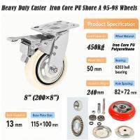 China Loaded  450kg Heavy Duty Rigid Caster 200mm 8