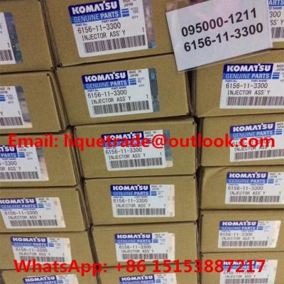 China DENSO Common Rail Injector 095000-1211 for Komatsu 6156-11-3300 6156113300 for sale