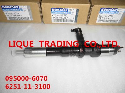 China DENSO Common Rail Injector 095000-6070 for KOMATSU PC400/450-8 Engine 6251-11-3100 for sale