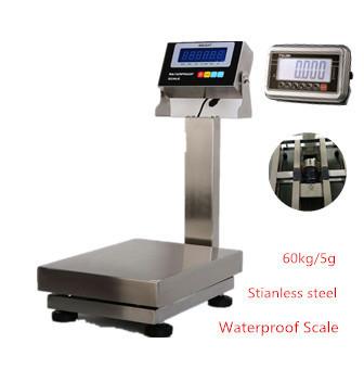China 60kg/5g Stainless Steel Industrial Weighing Machine IP67 AC 220V 50Hz / AC110V 60Hz for sale