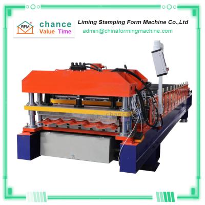 China Hebei Liming High Quality Glazed Tile Sheet Roof Press Roll Forming Machine for sale