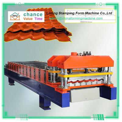 China Colored Cold Steel Glazed Roof Panel Tile  Roll Forming Making Machine Machinery for sale