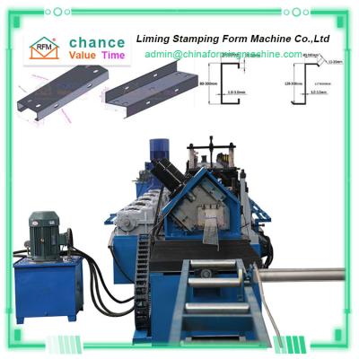 China Hole Punch Cold Metal Steel Framing Profile Structure Building Material Automatic Changed CZ Purlin Machine for sale